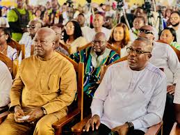 former president, John Dramani Mahama leads the NDC leaders to the 80th ...